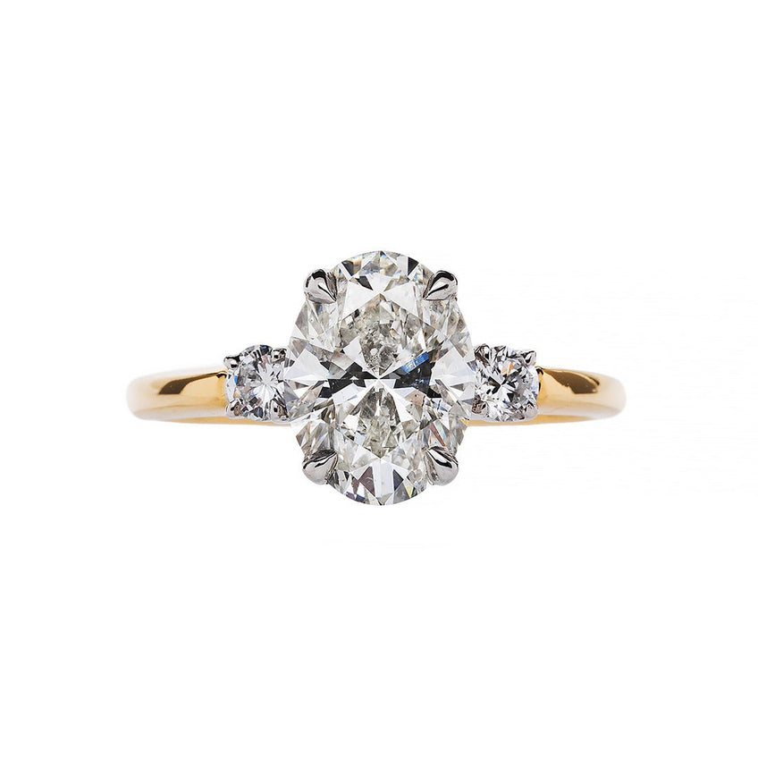 Dreamy Oval Cut Three Stone Engagement Ring | Bacalar – Trumpet & Horn